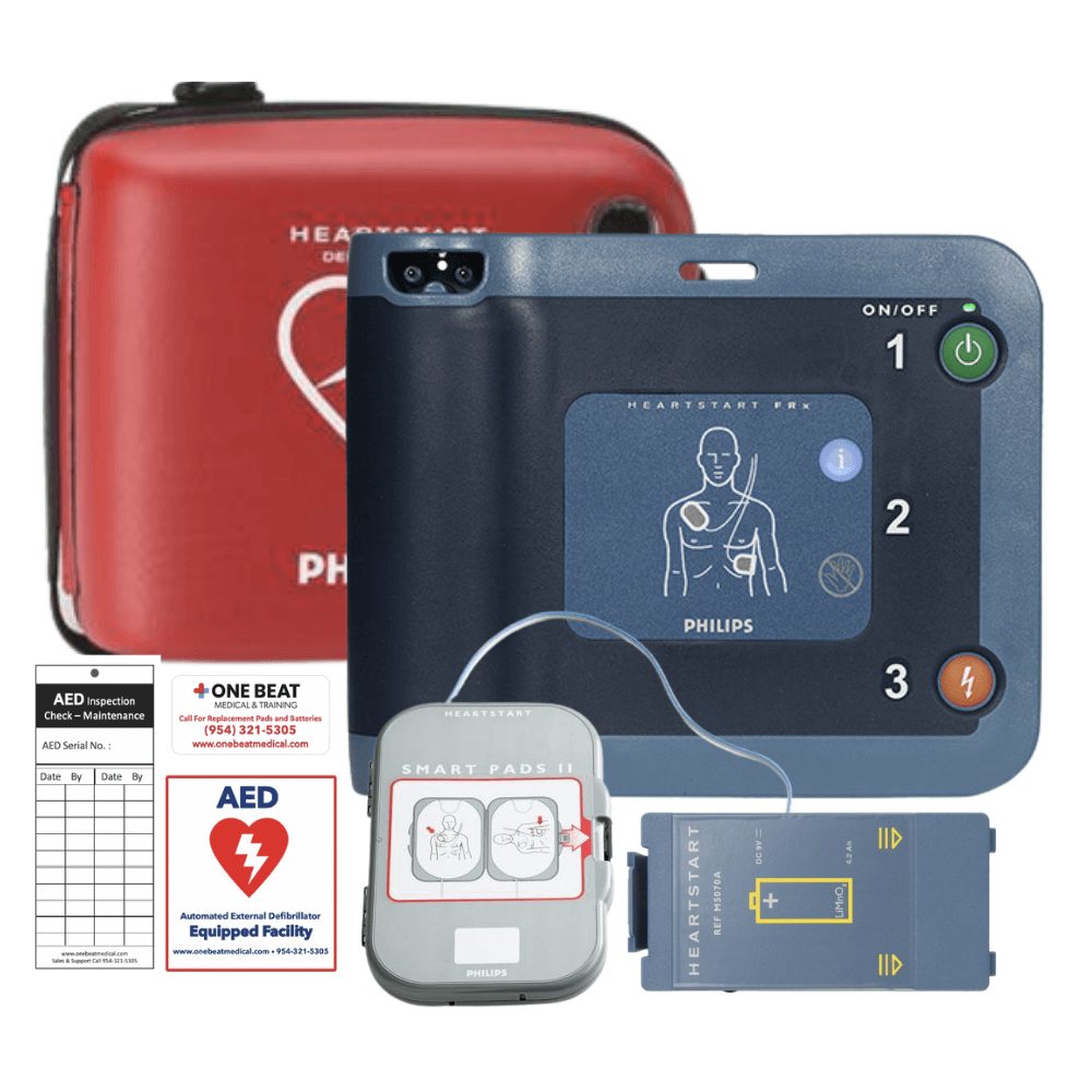 Recertified Philips HeartStart FRx AED Rescue Ready – One Beat Medical