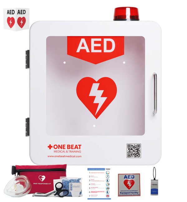 Premium Universal Alarmed AED Cabinet | One Beat Medical